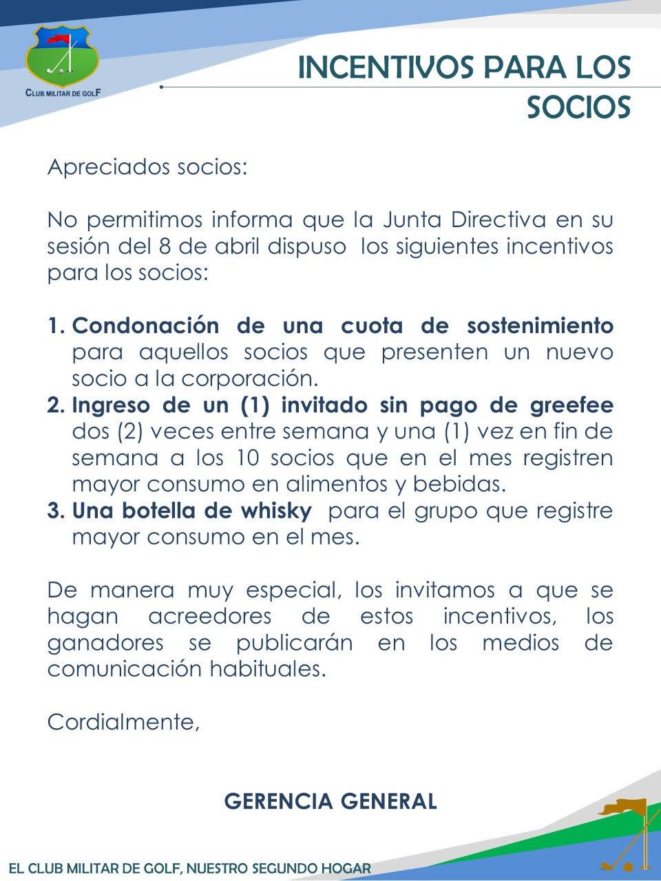 Incentivos para los Socios